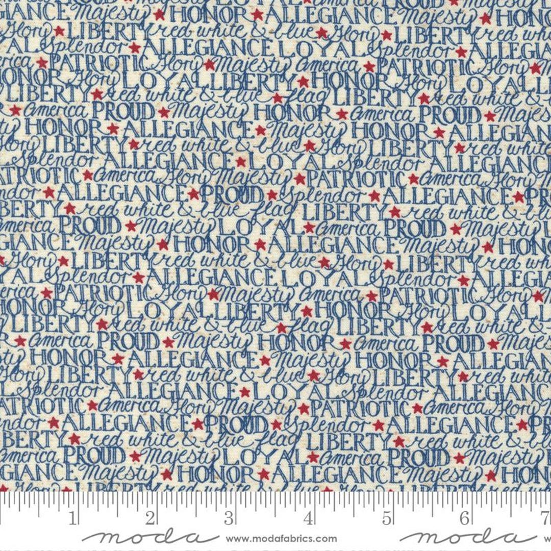 Moda Fabric — 1 Yard X 44" Moda My Country by Kathy Schmitz Pattern ...