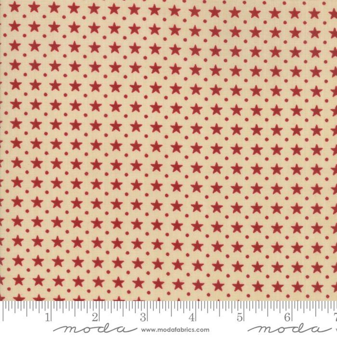 Moda Fabric — 1 Yard X 44" Moda Star and Stripe Gatherings by Primitive ...