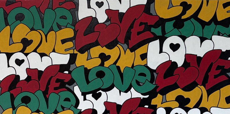 Love Graffiti Painting - Etsy