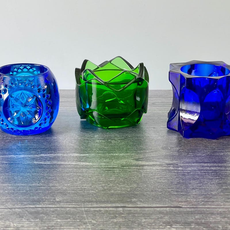 Heavy Blue Modern Glass - Etsy