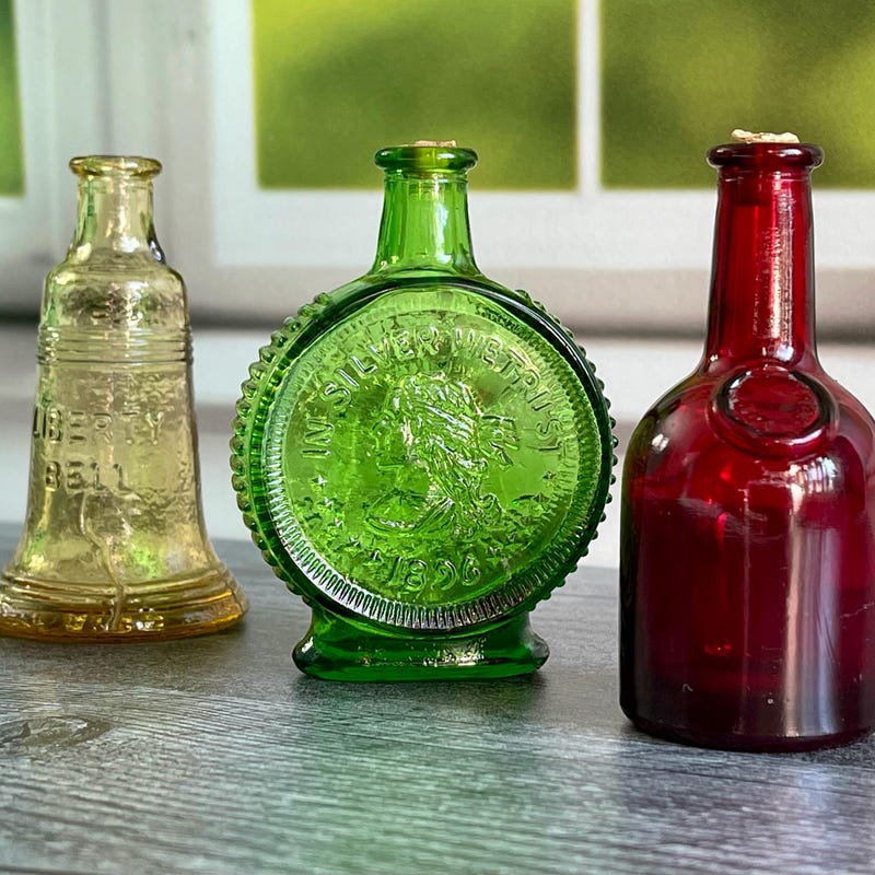 Colored Glass Bottles - Etsy