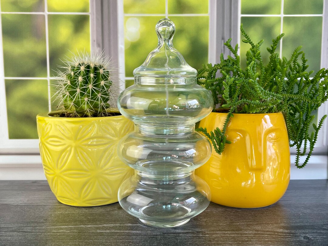 Vintage NOS Three Tier Apothecary Jar With Lidanchor Hocking Pagoda Jar ...