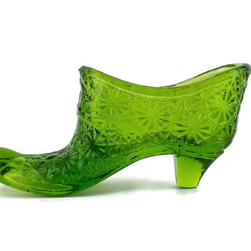 Vintage Glass Shoe - Etsy