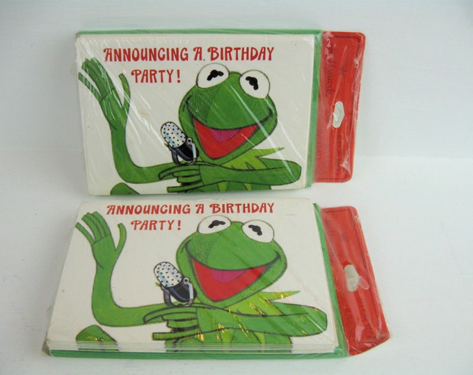 Kermit the Frog Birthday Party Invitations~2 Packages NOS Unused Retro ...