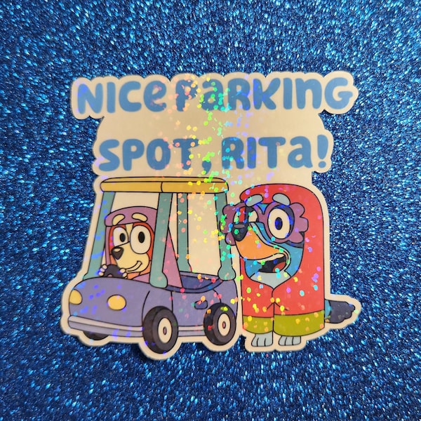 Bluey Sticker Nice Parking Rita - Etsy