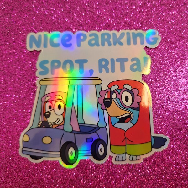Bluey Sticker Nice Parking Rita - Etsy