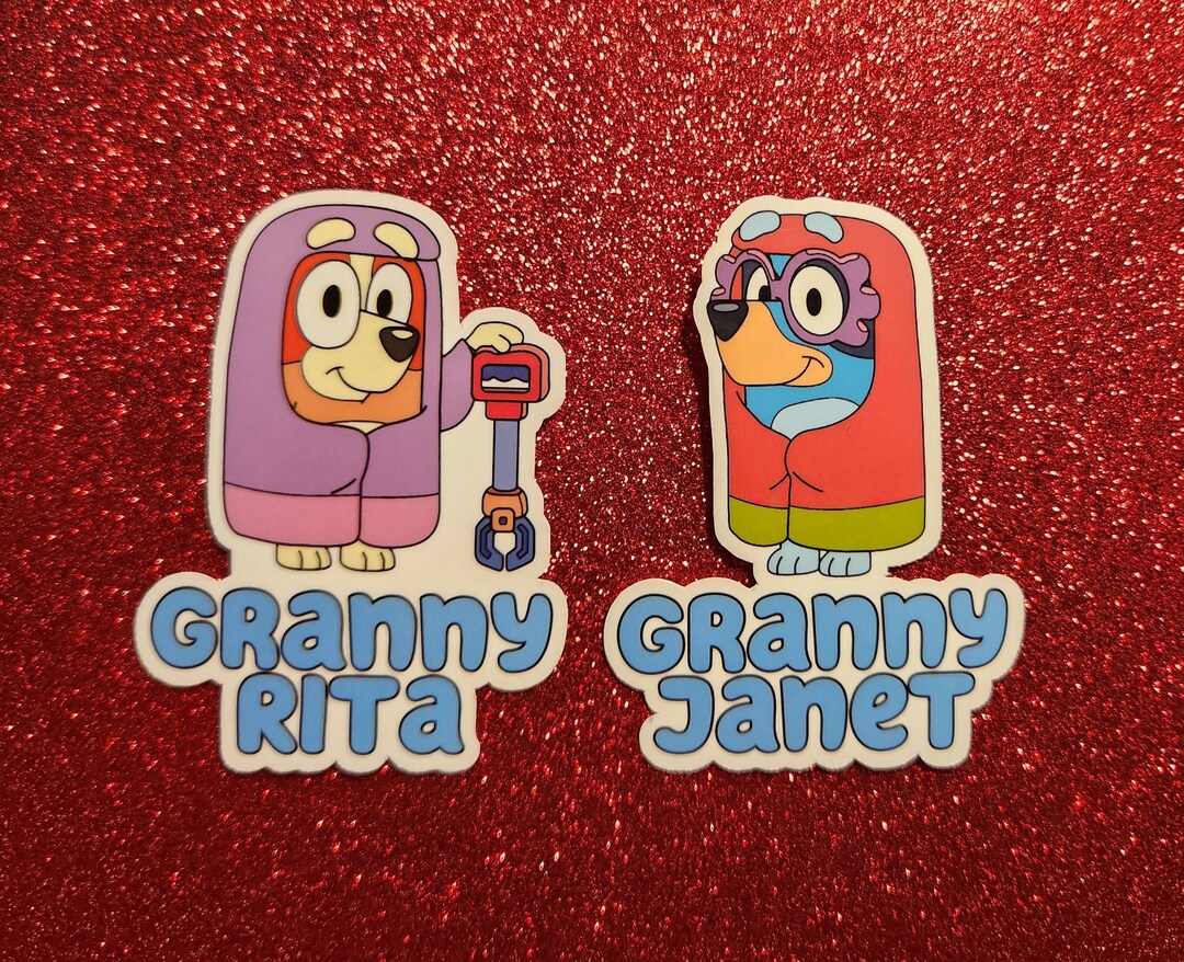 Bluey And Bingo Granny Janet Granny Rita Grannies Pick Your Etsy