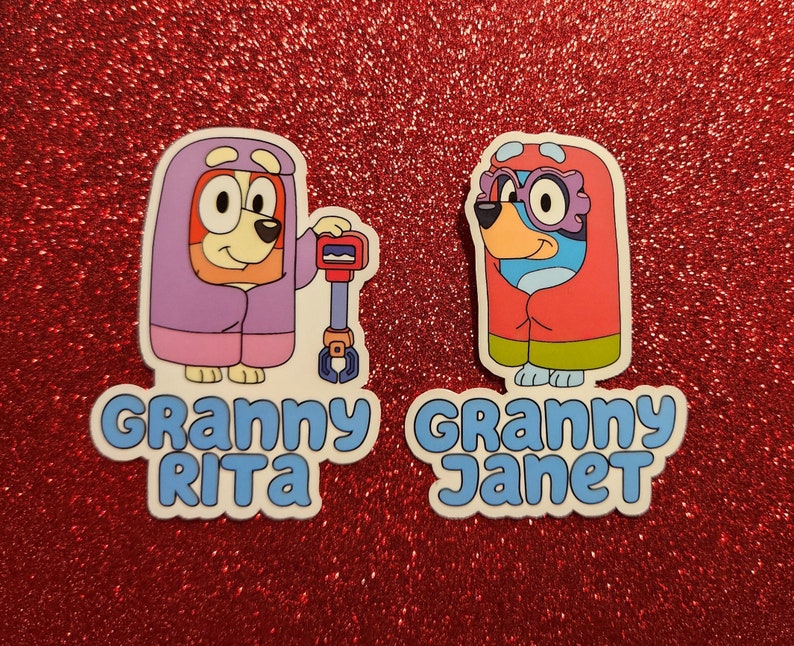 Bluey And Bingo Granny Janet Granny Rita Grannies Pick Your Etsy Australia