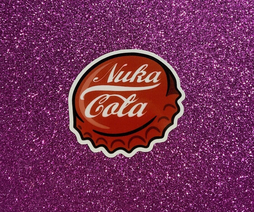 Nuka Cola Bottle Cap Fallout Gamer Water Resistant Sticker Choose Your ...
