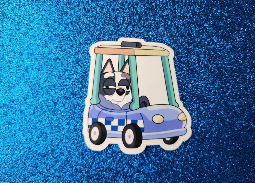 Muffin Tired in Car Bluey Funny Water Resistant Sticker Pick - Etsy Canada
