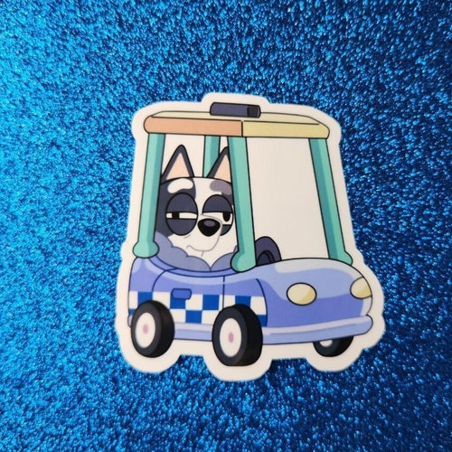 Muffin Tired in Car Bluey Funny Water Resistant Sticker Pick - Etsy Canada