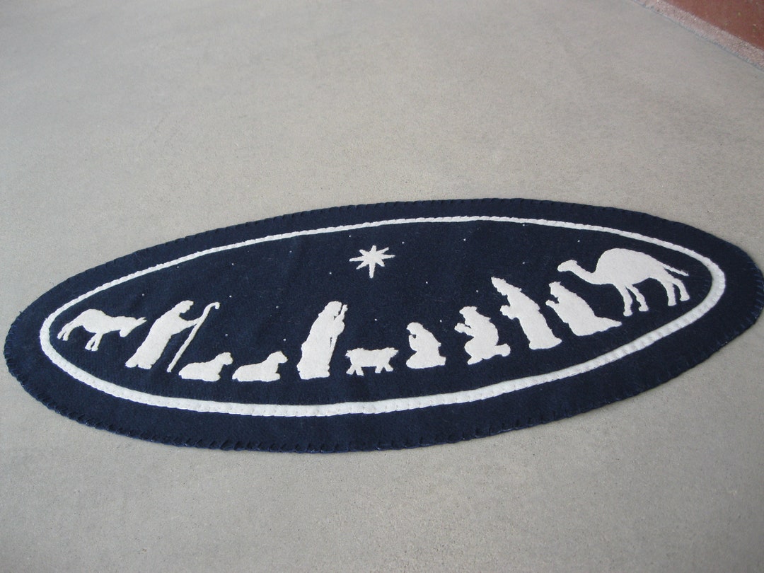PDF Pattern: Christmas Nativity Penny Rug, Instant Download, Christmas ...