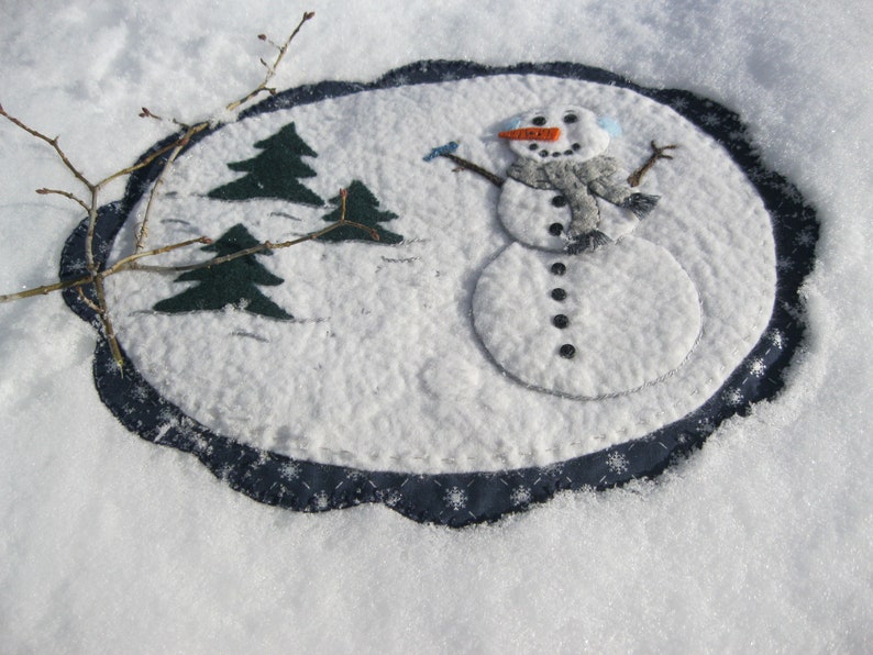 PDF Pattern: Snowman Penny Rug, Instant Download, Winter / Snow ...