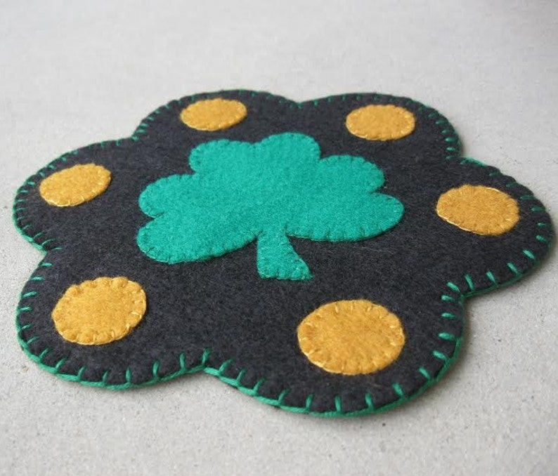 PDF Pattern: St. Patrick's Day Shamrock Penny Rug, Great to Make With ...