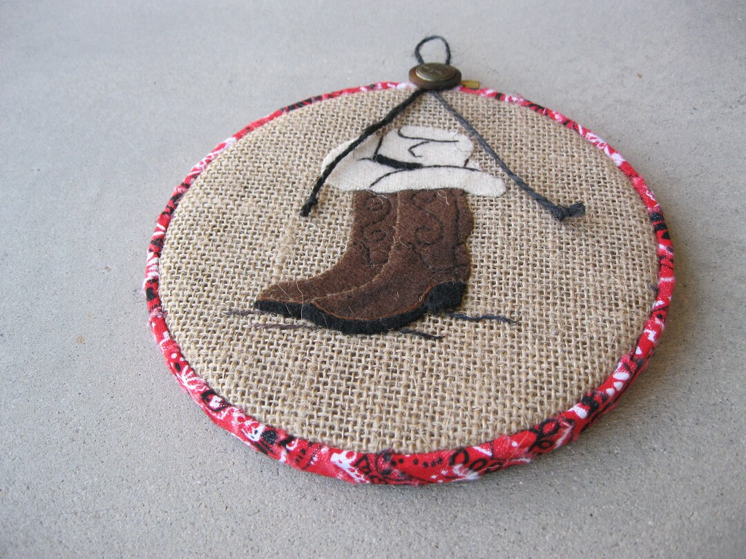 PDF Pattern: Cowboy-up Hoop Embroidery, Instant Download, Decoration - Etsy