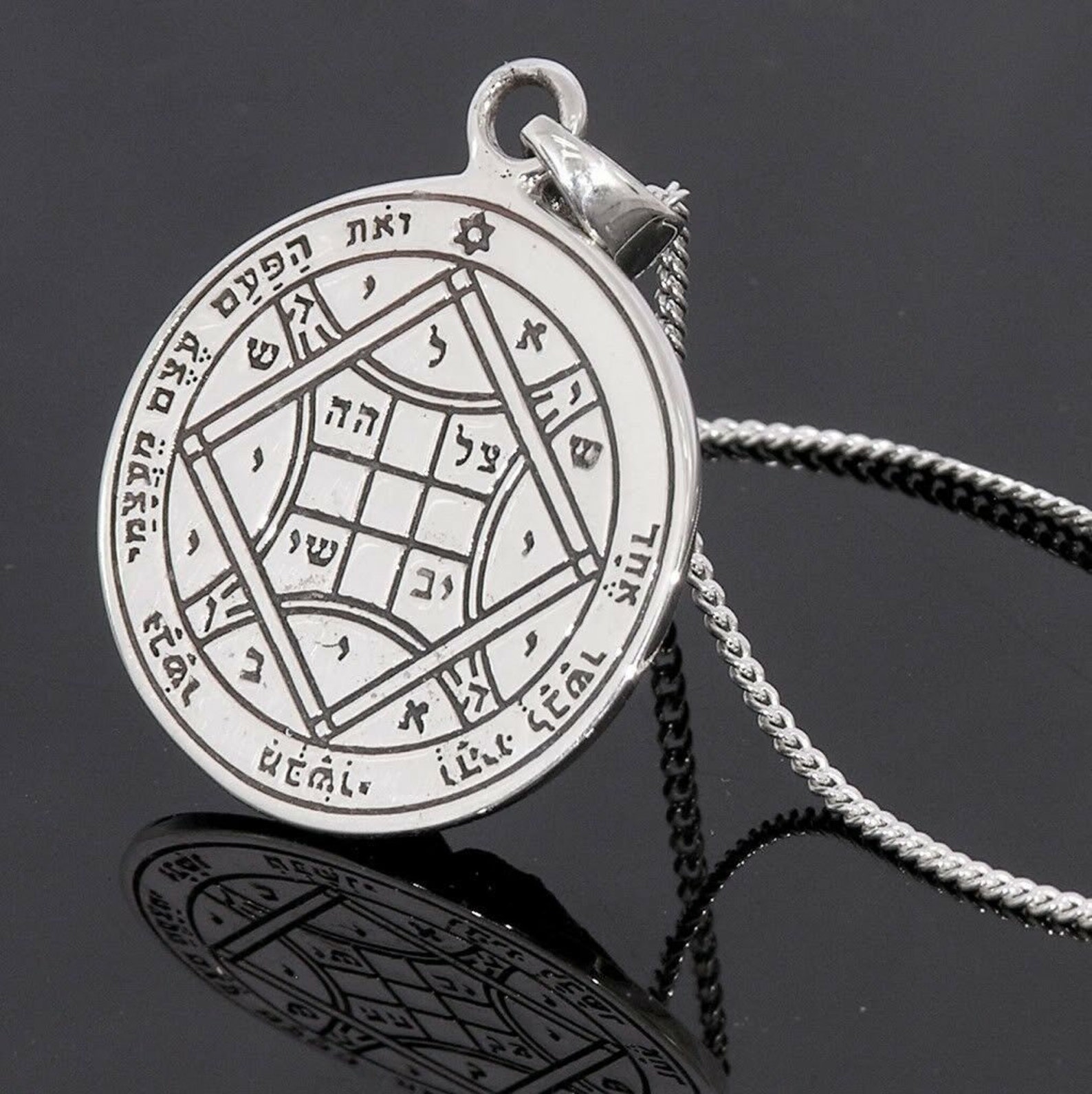 Love Seal Pentacle King Solomon Wisdom Pendant Amulet Talisman Silver ...