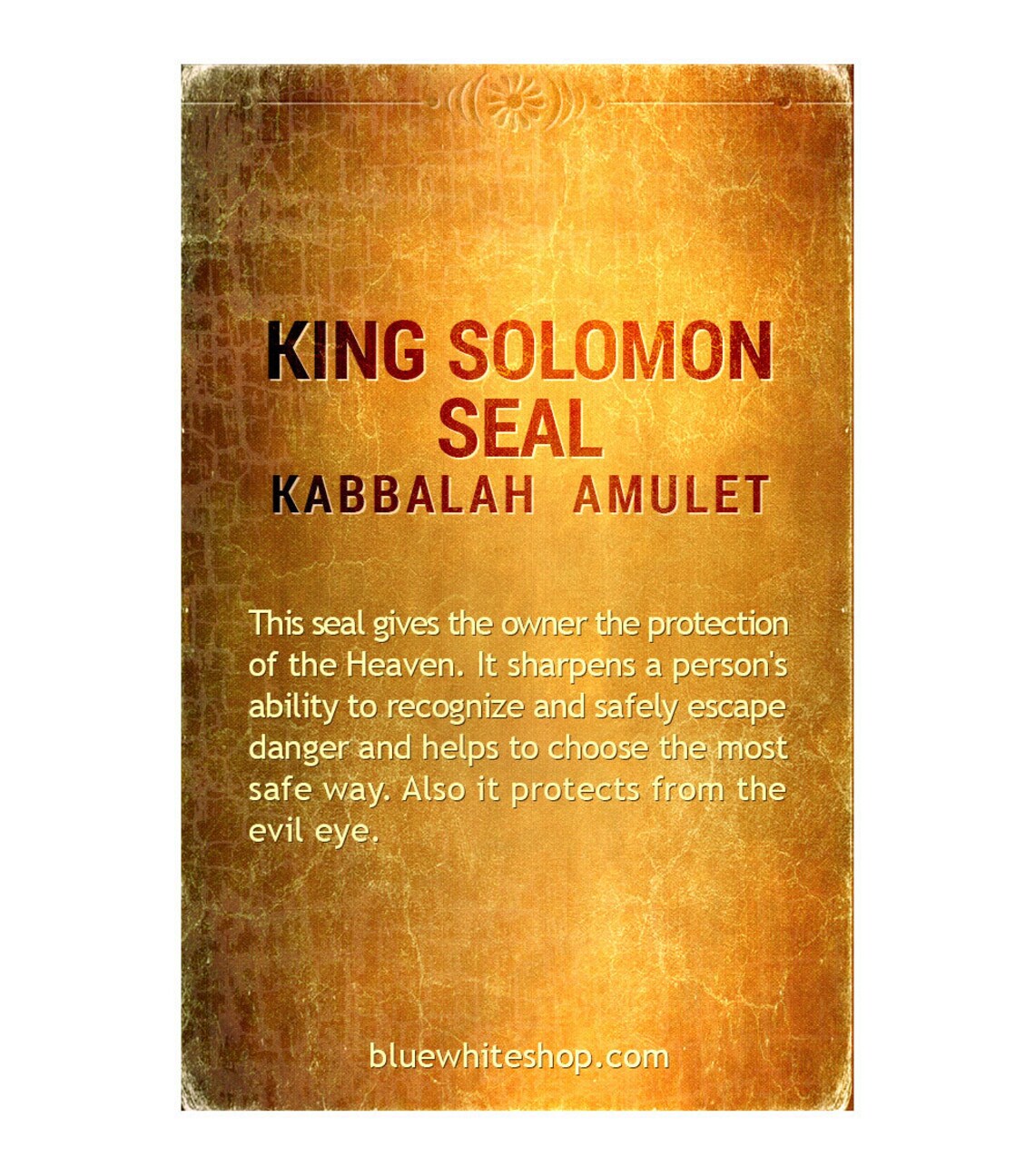 Kabbalah Amulet King Solomon Guarding & Protection Seal - Etsy