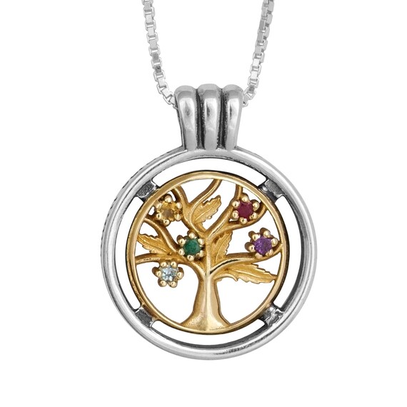 Kabbalah Amulets Tree of Life Multicolor Crystals CZ Silver - Etsy