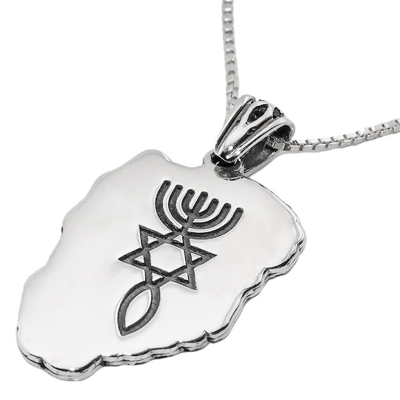 Silver Pendant With Messianic Seal Jewish Christian Jewelry - Etsy