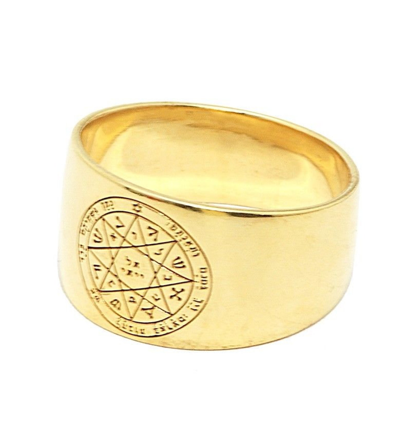 Guarding and Protection Seal Ring Pentacle King Solomon Silver - Etsy