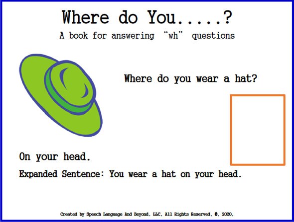 Where Question Book for Speech Therapy WH Question Speech Therapy Cut ...