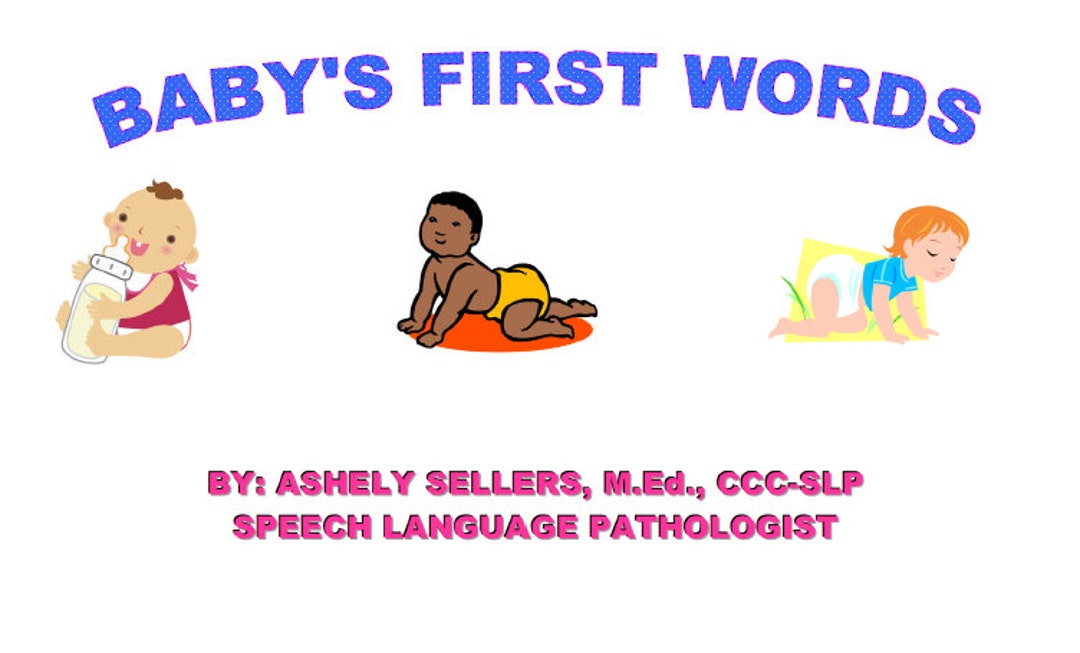 Baby's First Words Speech Therapy Printable Activity Book for Toddlers ...