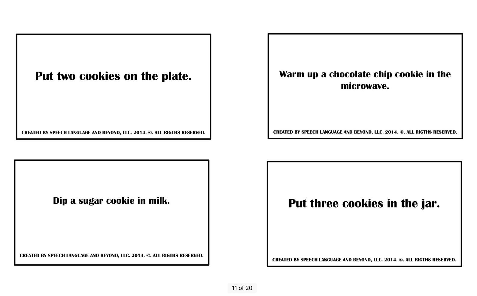 Cookie Jar Full of Language Speech Therapy Printable Activity | Etsy