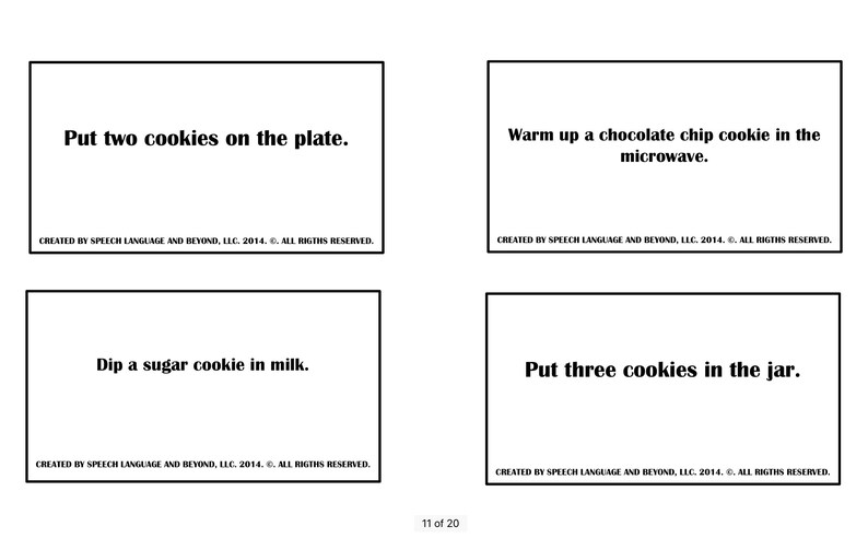 Cookie Jar Full of Language Speech Therapy Printable Activity - Etsy