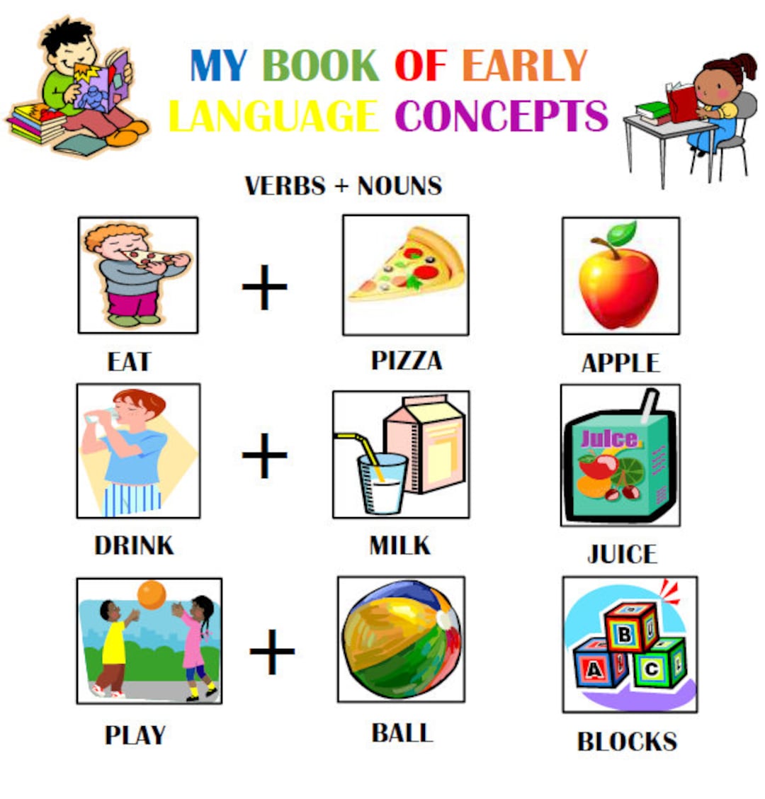 My Book of Early Language Concepts Speech Therapy Activity for ...
