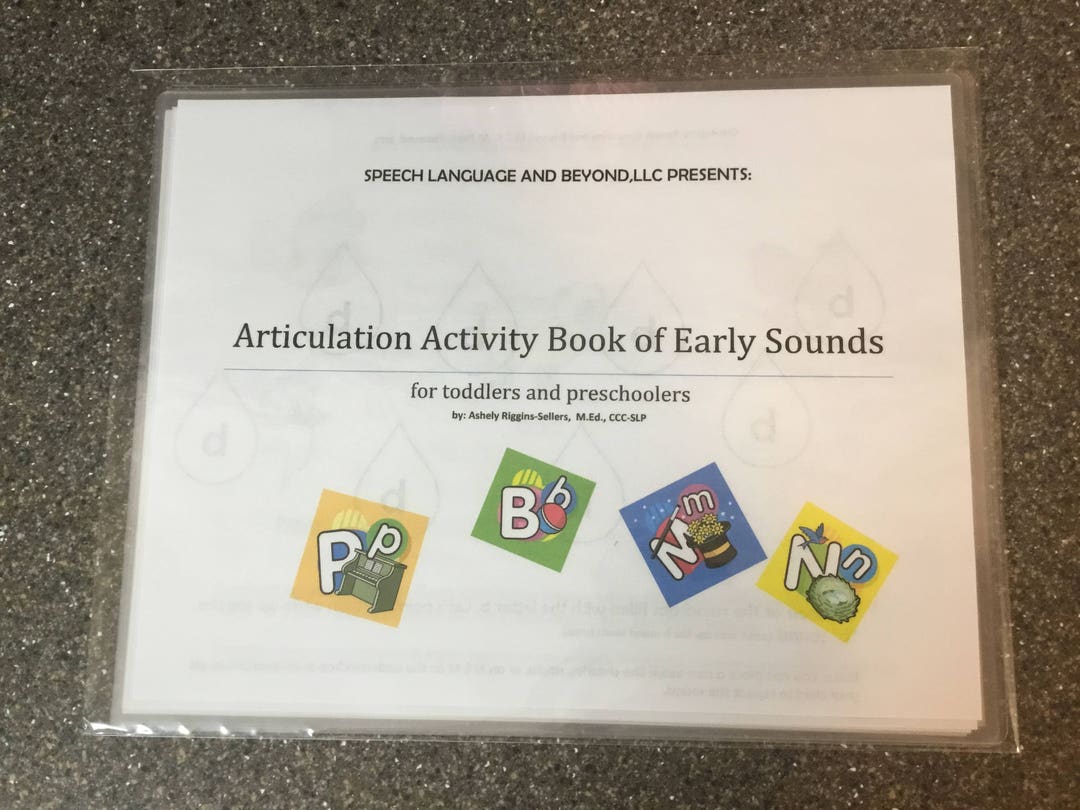 Articulation Activity Book of Early Sounds Assembled Speech Therapy ...