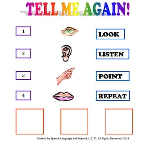 Tell Me Again-speech Therapy Printable Language Book for Toddlers and ...