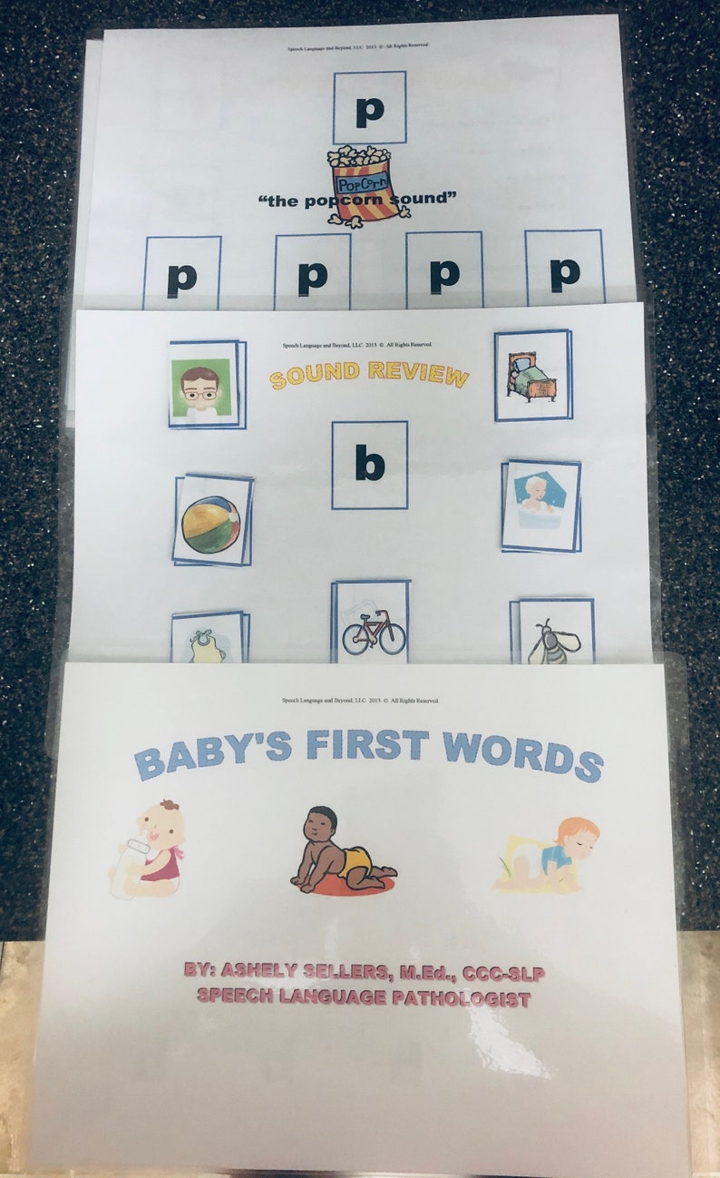 Baby's First Words Speech Therapy Assembled Activity Book Toddlers ...