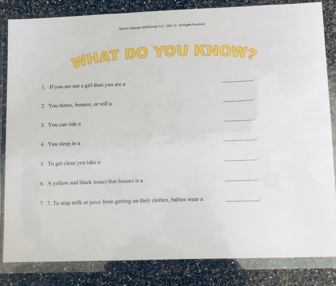 Baby's First Words Speech Therapy Assembled Activity Book | Etsy