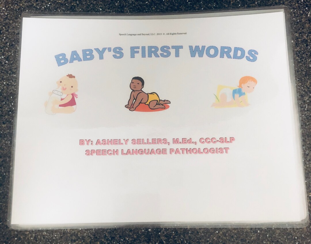 Baby's First Words Speech Therapy Assembled Activity Book Toddlers ...