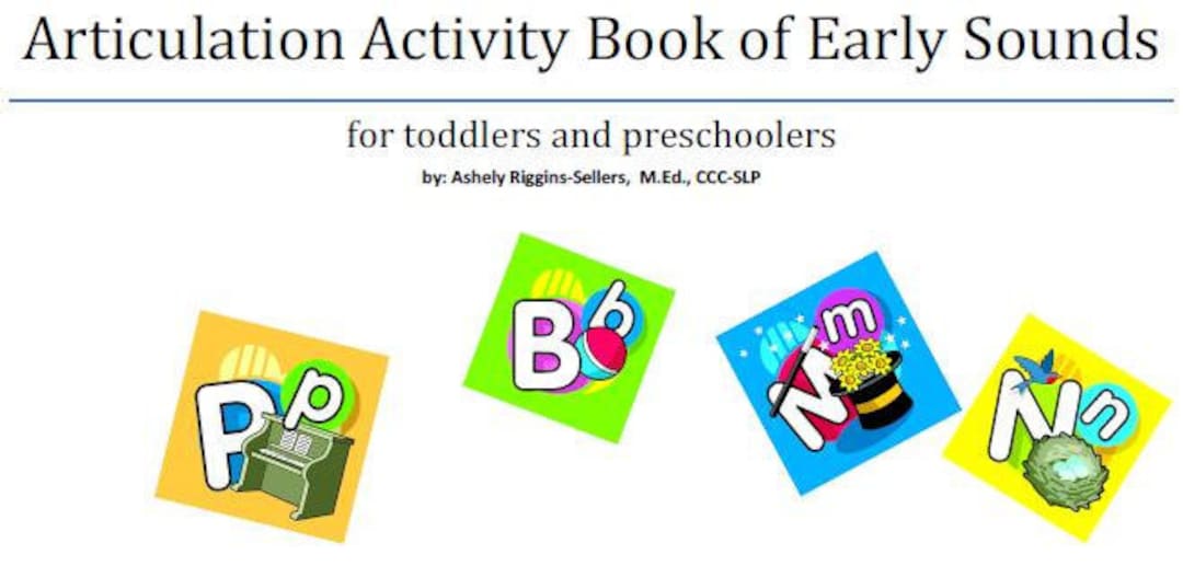Articulation Activity Book of Early Sounds Speech Therapy Printable for ...