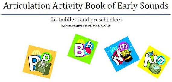 Articulation Activity Book of Early Sounds Speech Therapy | Etsy