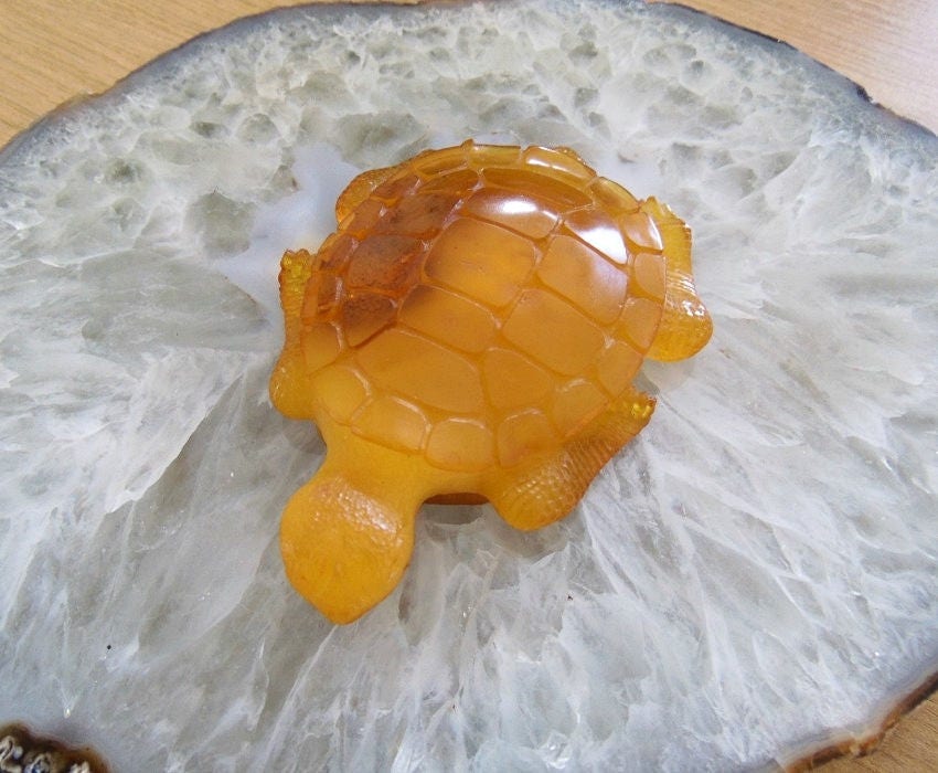 Amber Carved, Amber Carvid, Turtle, Amber, Sculpture, Figurines, Unique ...