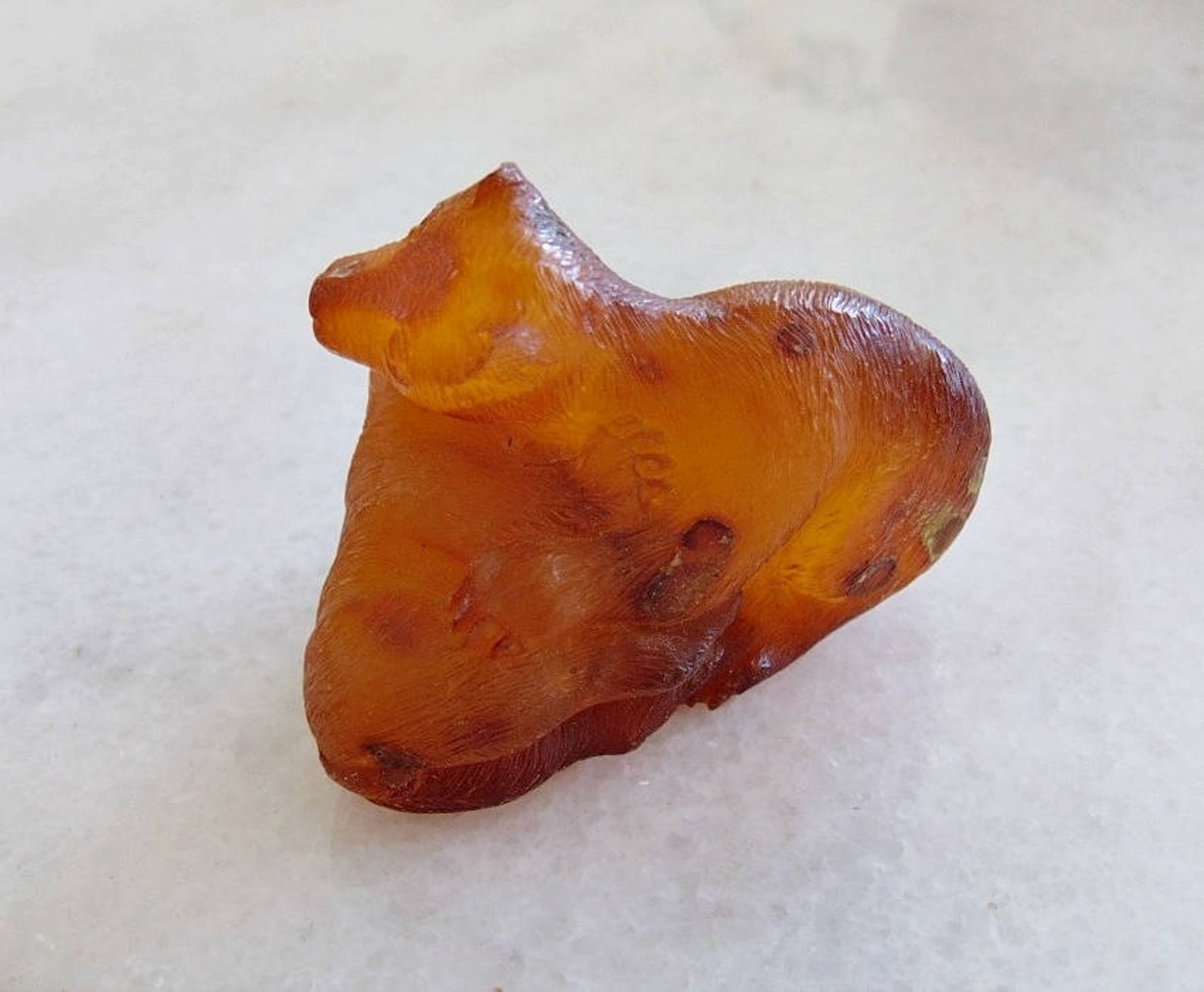 Amber Sculpture Bear Figurines Unique Gift Animal Gemstone Hand Carved ...