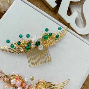 Golden Snitch Wings Wedding Hair Comb, Magical Headpiece, Bridal Boho ...