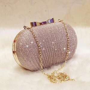 Gold Wedding Clutch Purse, Bridal Rhinestone Bag, Diamond Wedding ...