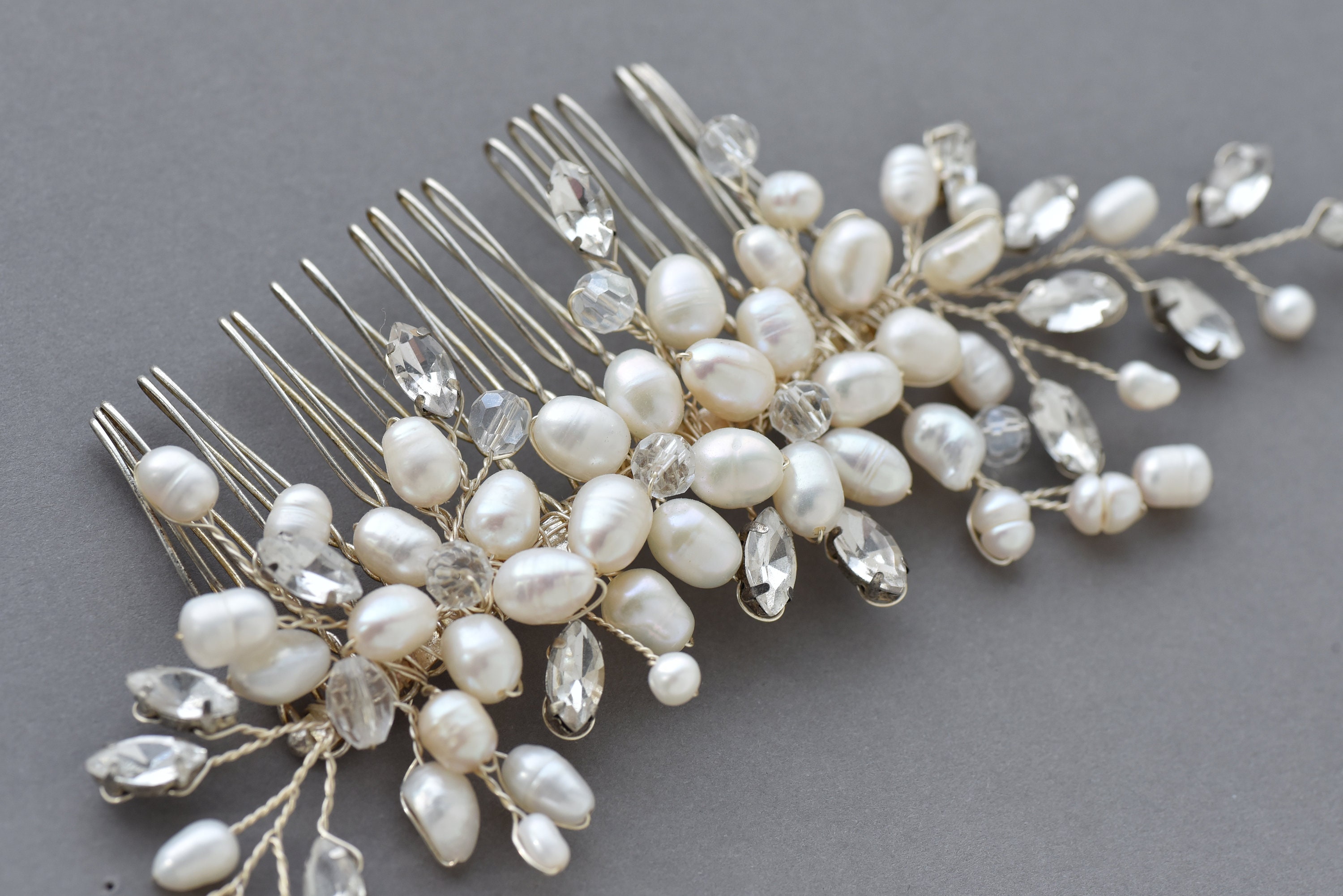 Bridal Hair Comb Wedding Hair piece Large wedding hair comb | Etsy