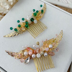 Golden Snitch Wings Wedding Hair Comb, Magical Headpiece, Bridal Boho ...