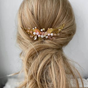 Golden Snitch Wings Wedding Hair Comb, Magical Headpiece, Bridal Boho ...