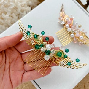 Golden Snitch Wings Wedding Hair Comb, Magical Headpiece, Bridal Boho ...