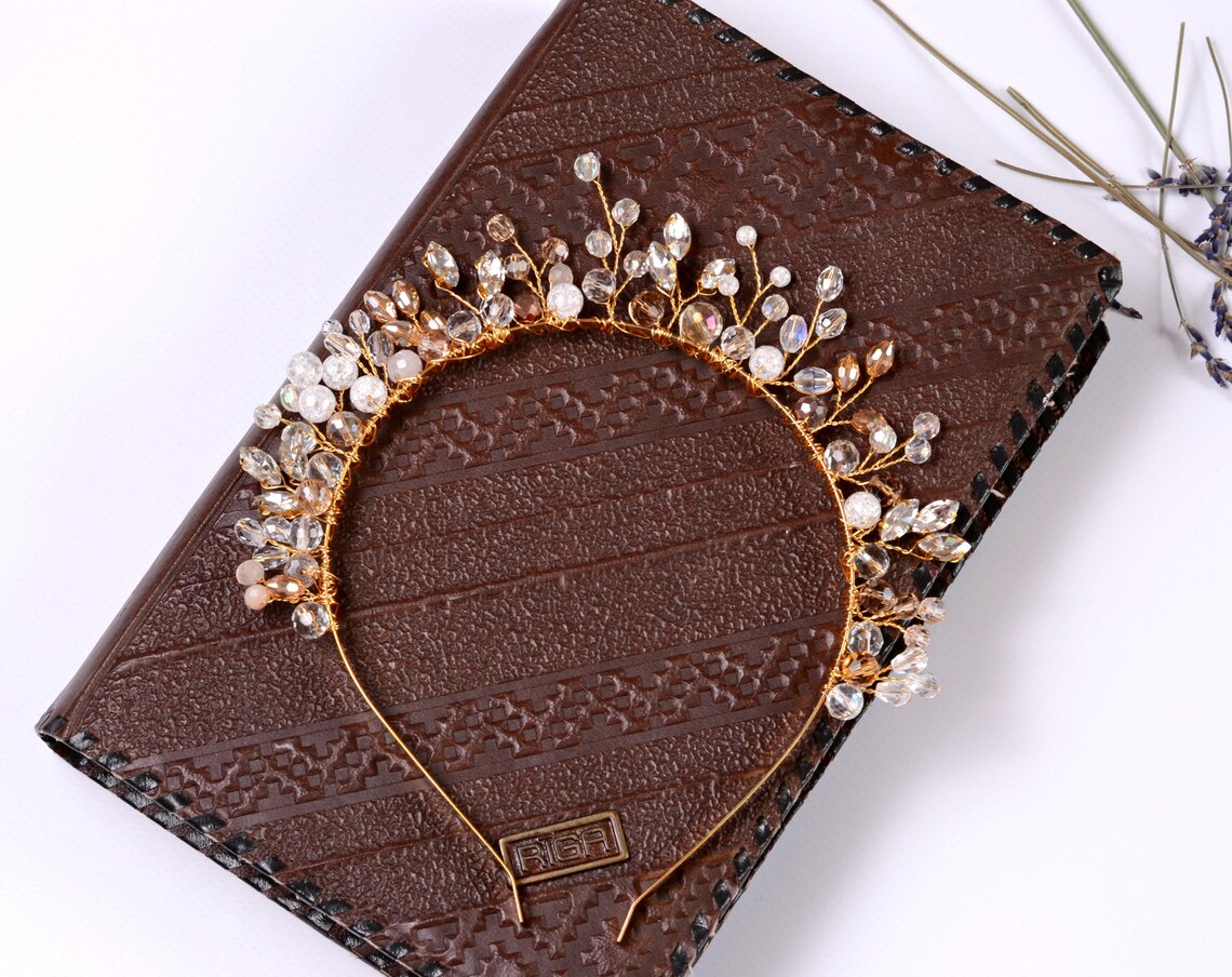 Wedding Hair Crown Gold Bridal Hair Accessories Crystal Hair | Etsy