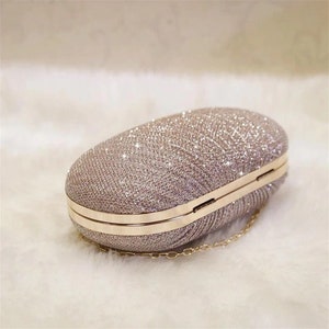 Gold Wedding Clutch Purse, Bridal Rhinestone Bag, Diamond Wedding ...