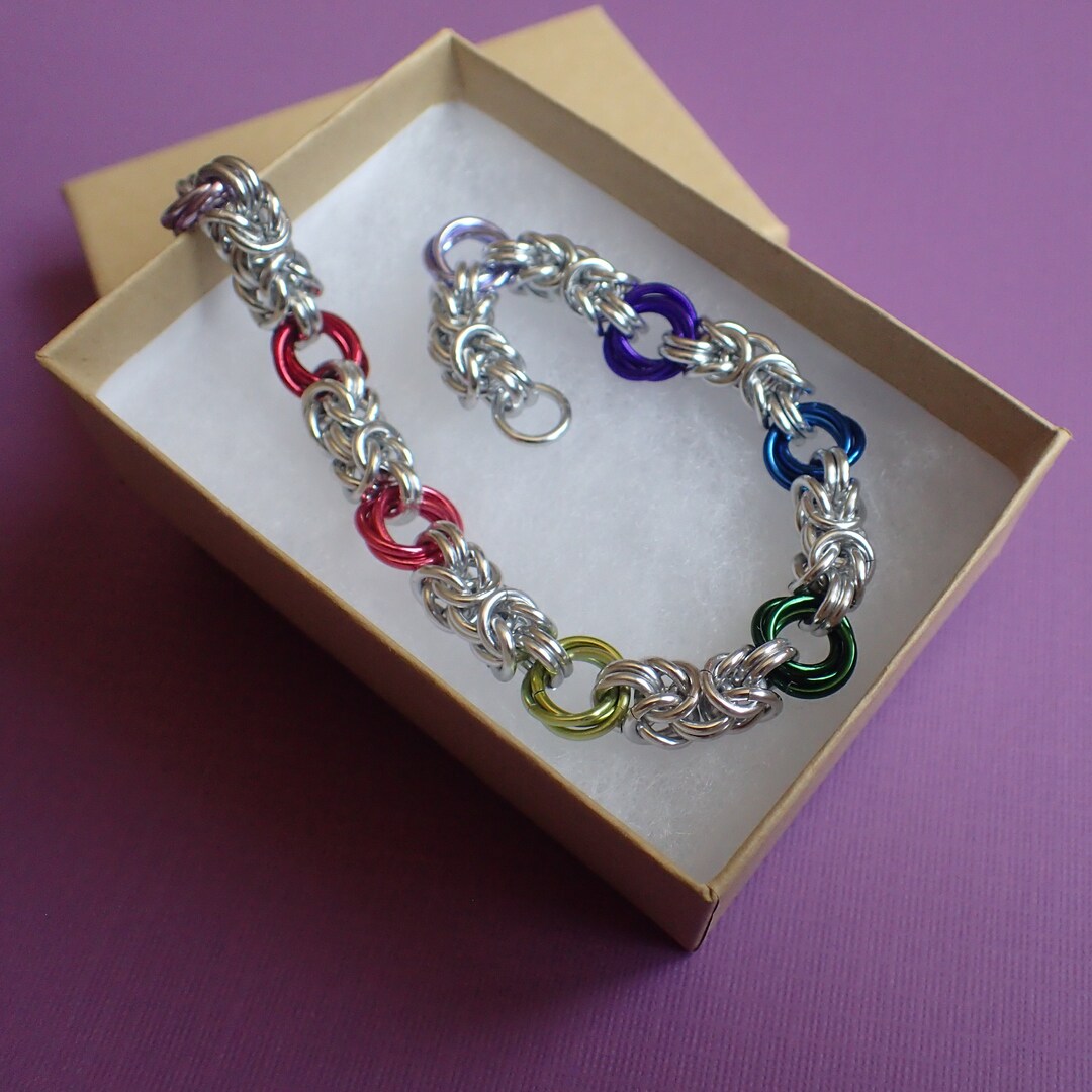 Byzantine Rose Chainmail Bracelet - Etsy