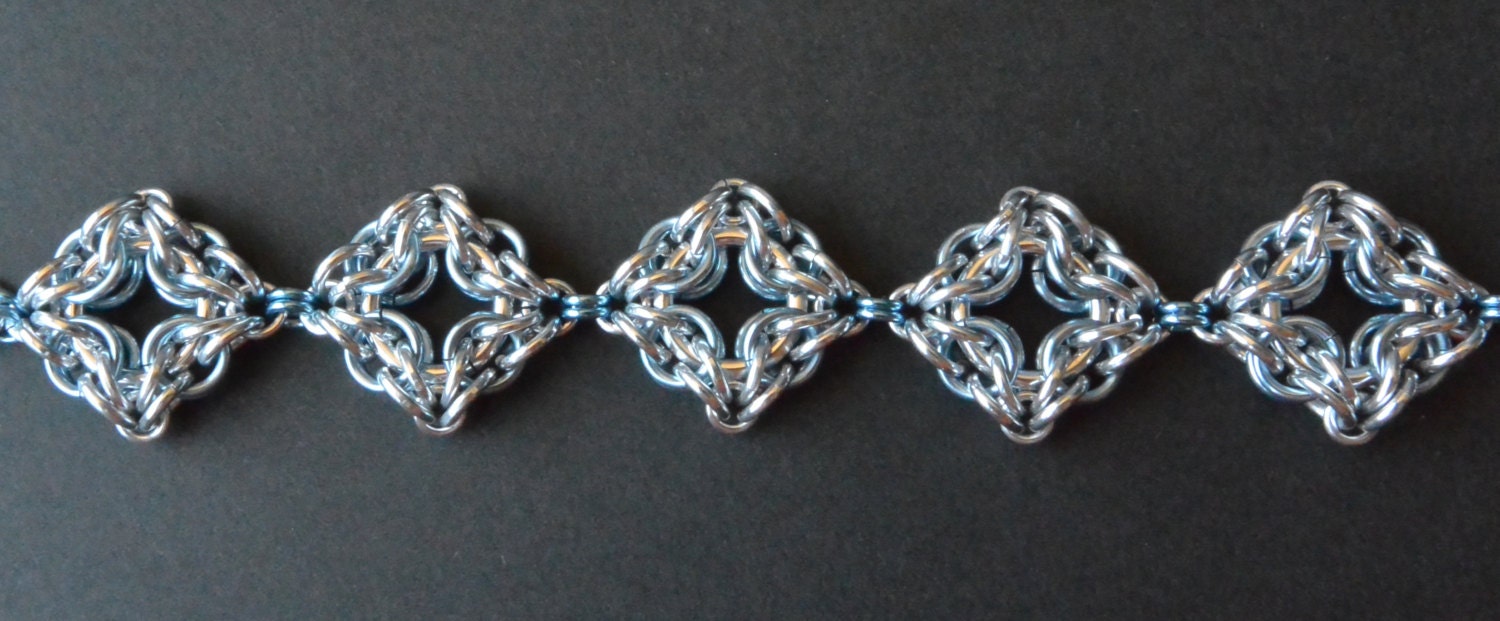 Celtic Diamonds Chainmail Bracelet - Etsy