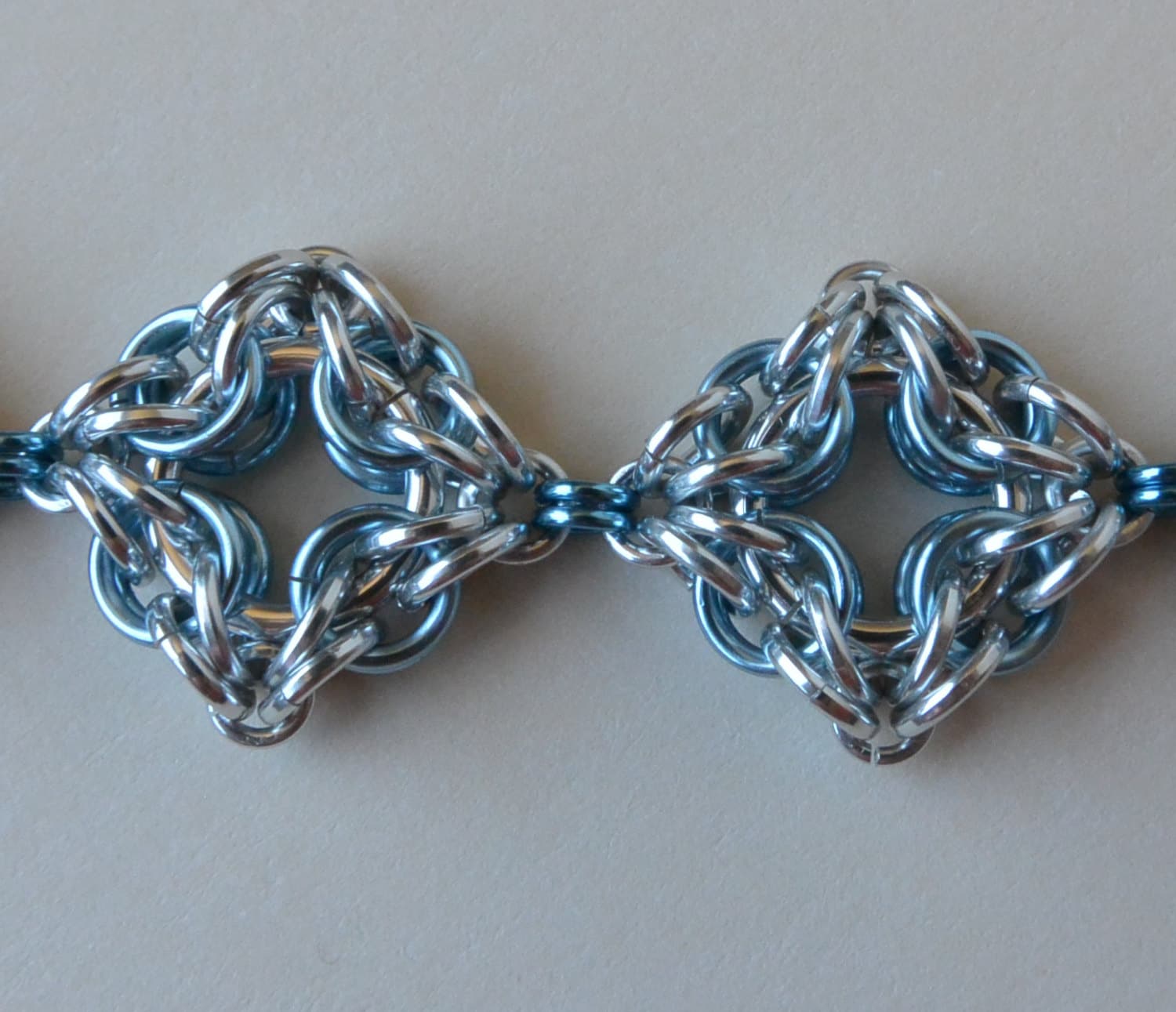 Celtic Diamonds Chainmail Bracelet - Etsy