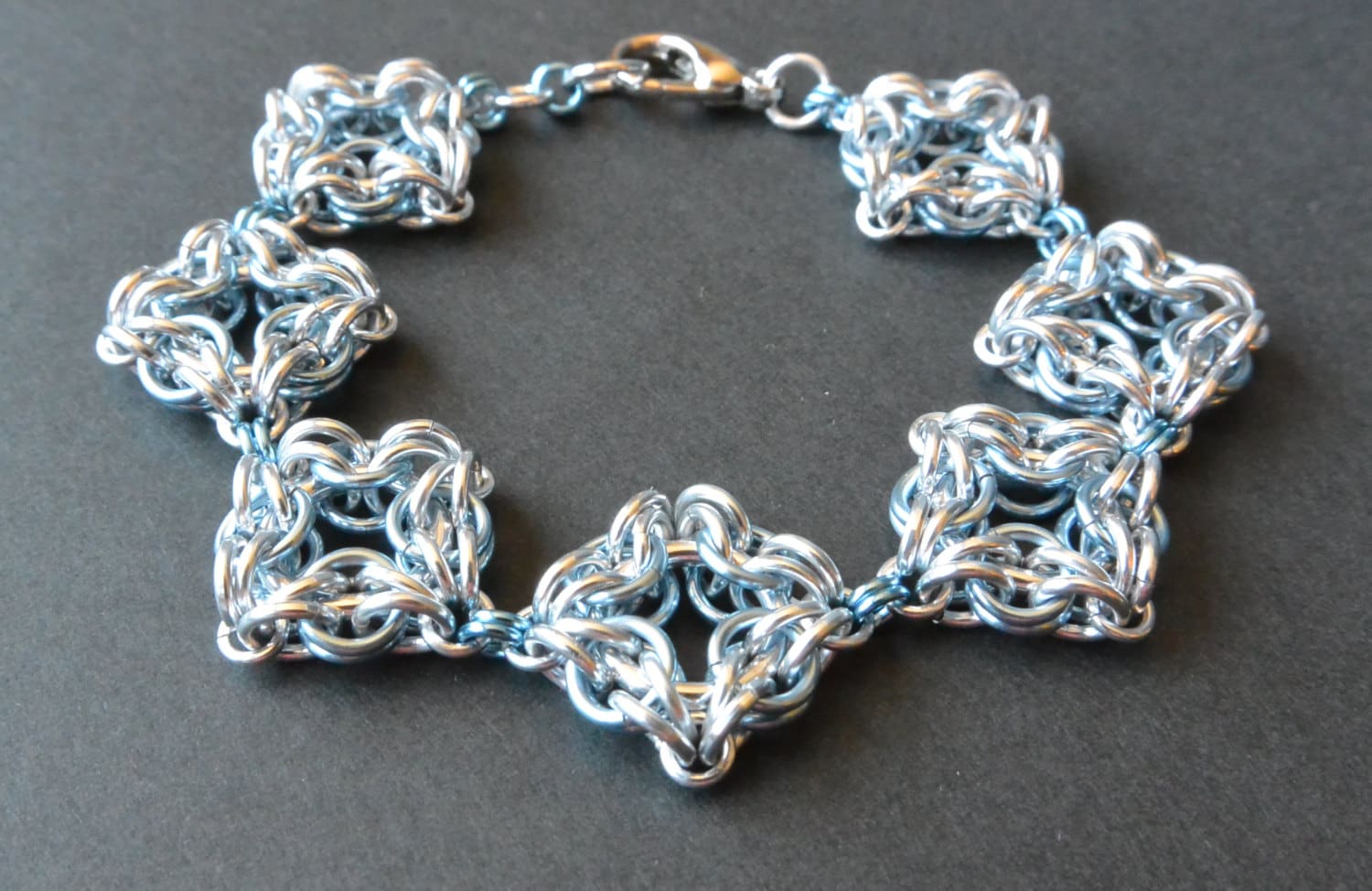 Celtic Diamonds Chainmail Bracelet - Etsy